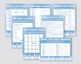 Winter Wonderland Baby Shower Games Package With Seven - Etsy