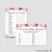 Pink Floral Baby Shower Games Package Seven Printable Games: - Etsy