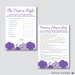 Purple Flowers Baby Shower Games Package Seven Printable - Etsy