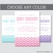 Chevron Baby Shower Invitation Printable or Printed Invite in - Etsy