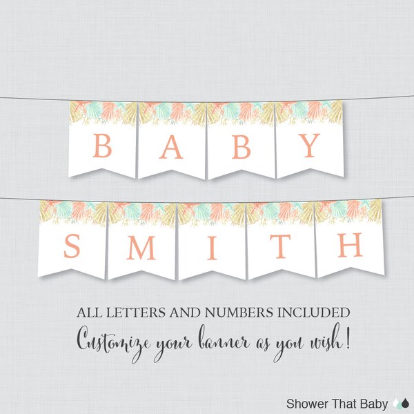 Coral Banner - Etsy