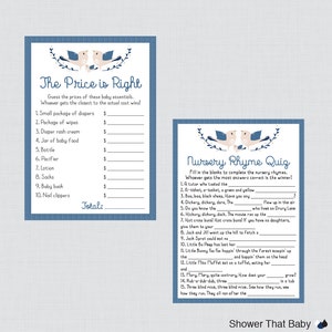 Bird Baby Shower Games Package - Seven Printable Games: Bingo, Price is ...