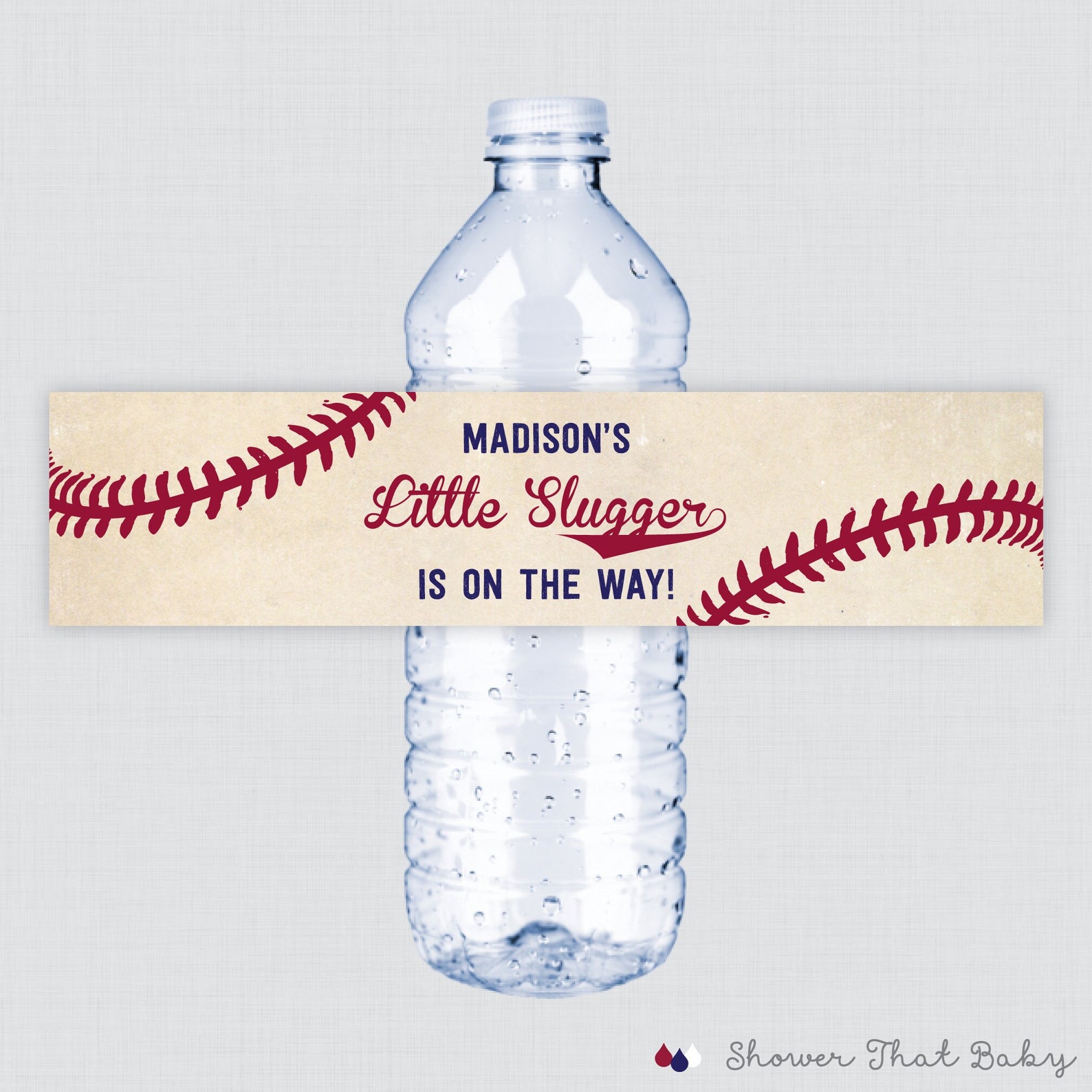 Printed OR Printable Baseball Water Bottle Labels Baseball Themed Baby ...