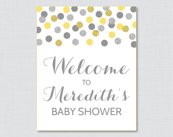 Gray and Yellow Sign - Etsy