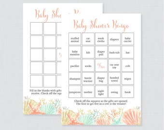 Under the Sea Baby Shower Bingo | Etsy