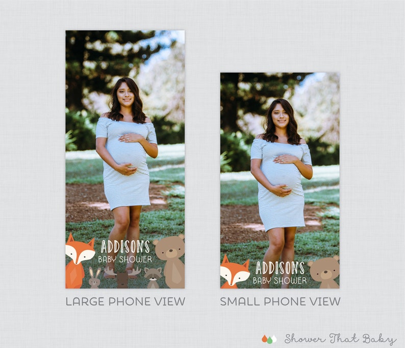 EDITABLE Baby Shower Snapchat Filter Woodland Baby Shower | Etsy