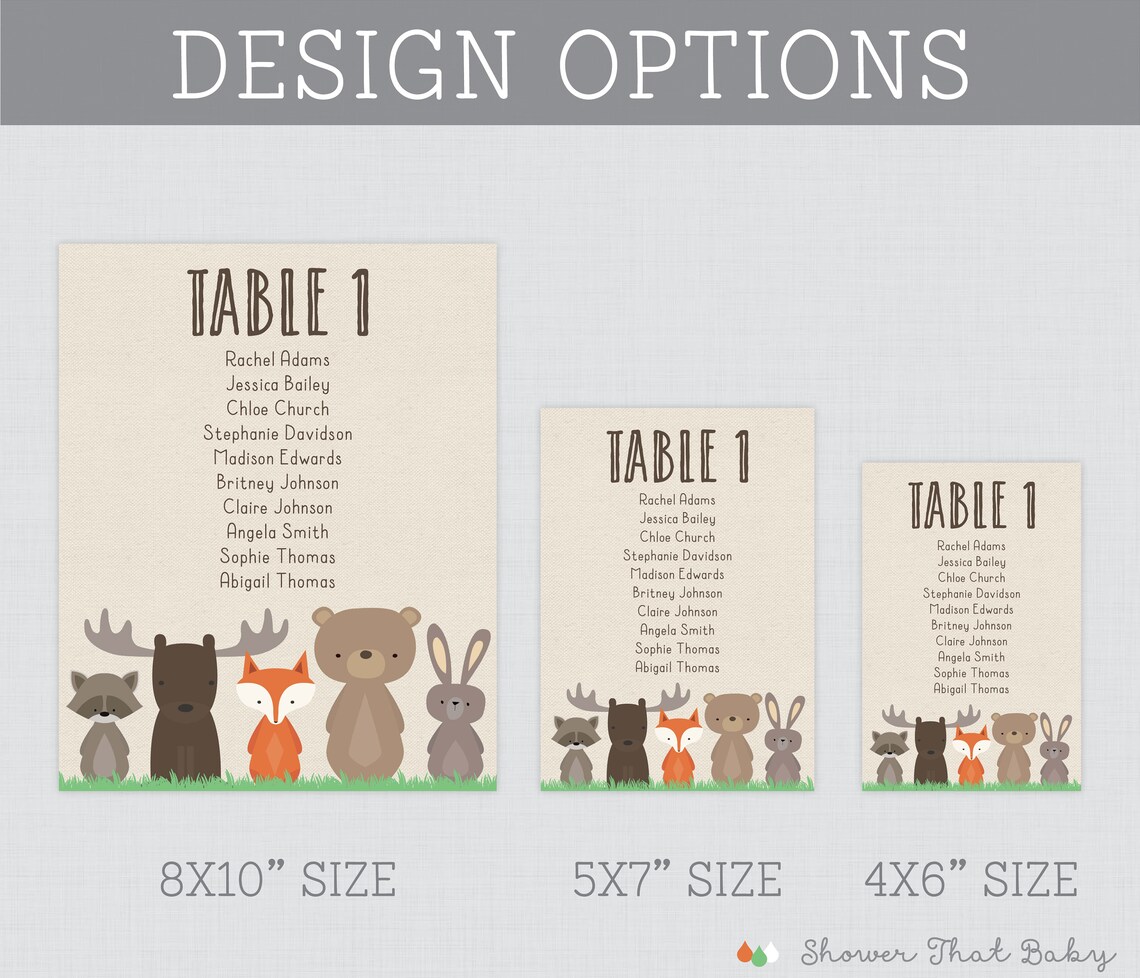 EDITABLE Table Seating Signs 4x6 5x7 or 8x10 Sized - Etsy