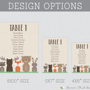 EDITABLE Table Seating Signs - 4x6, 5x7 or 8x10" Sized Table Seating ...
