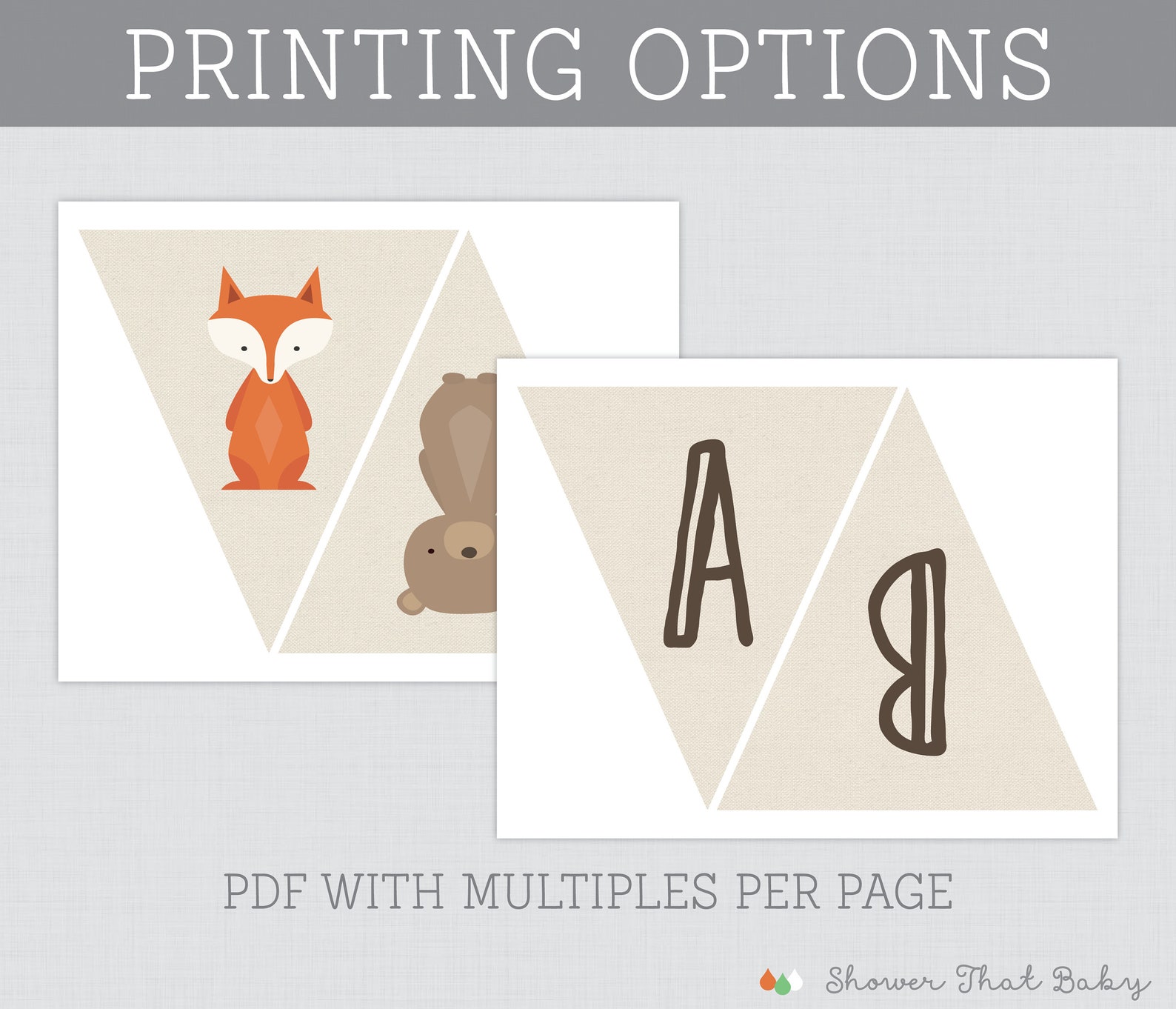 EDITABLE Woodland Banner Printable Woodland Baby Shower - Etsy