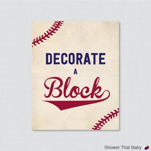 Baseball Baby Shower decorate a Block Sign AND - Etsy