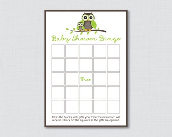 Printable Penguin Baby Shower Bingo 60 Unique Greenery Bingo - Etsy