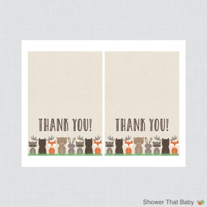 Printable Woodland Thank You Card - Printable Instant Download ...