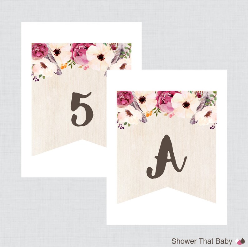 Printable Boho Baby Shower Banner Bohemian Shower | Etsy
