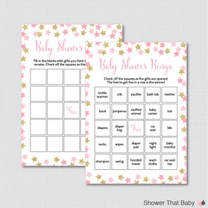 Star Baby Shower Games Package - Seven Printable Games: Bingo, Price is ...