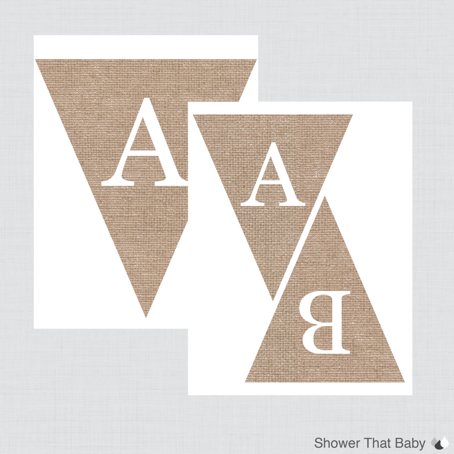 Burlap Alphabet Banner With ALL Letters Printable Instant - Etsy