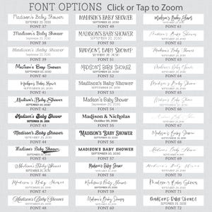 PRINTED Baby Shower Return Address Labels Choose Your Graphic, Font ...