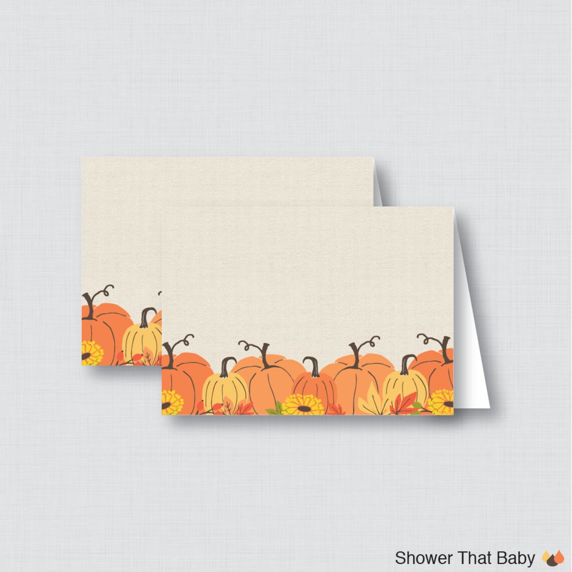 Printable Pumpkin Food Tent Labels Cards or Place Cards - Etsy