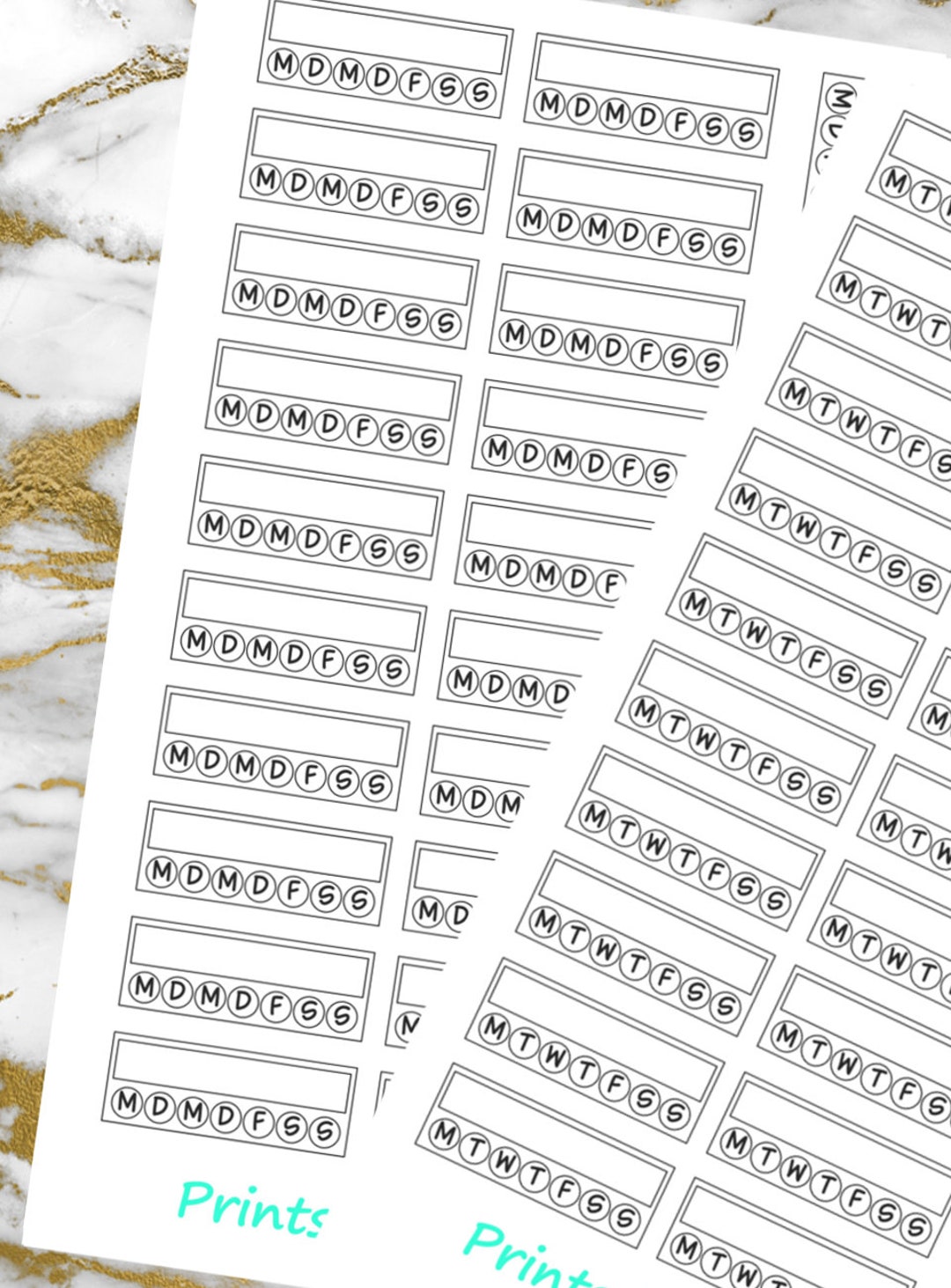 Bullet Journal Sticker Weekly Habit Tracker Planner Sticker, Planner ...