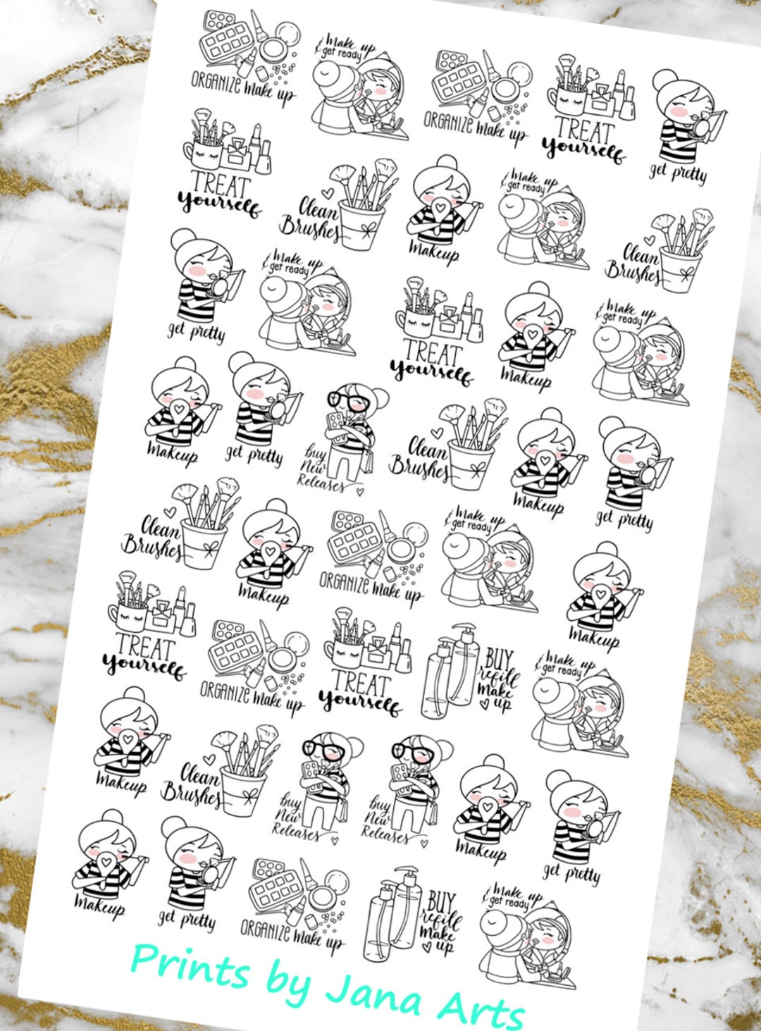 Cute Girl Cindy Get Pretty Planner Stickers, Stickers, Girl Stickers ...