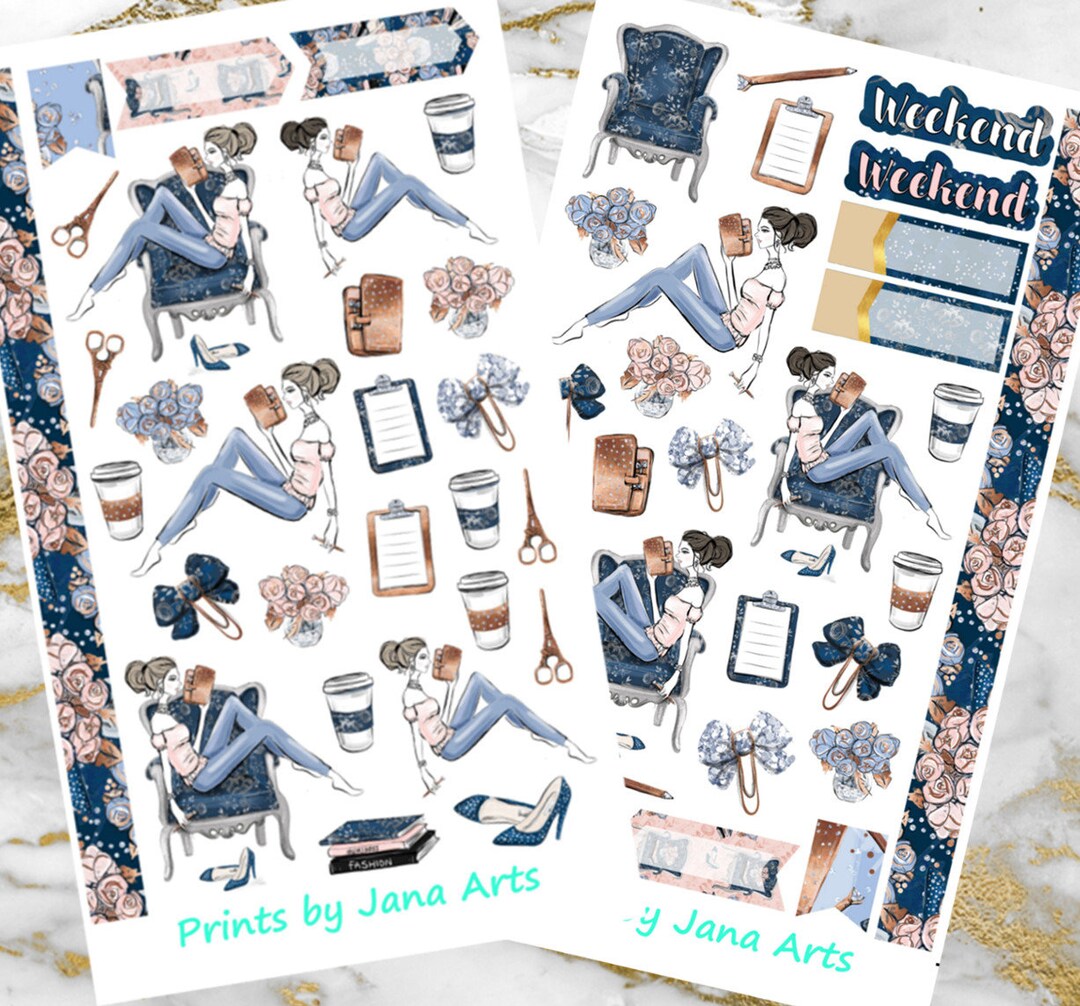 Planner Girl, Glam Girl Planner Sticker Set - Stickers, Glam Girl ...