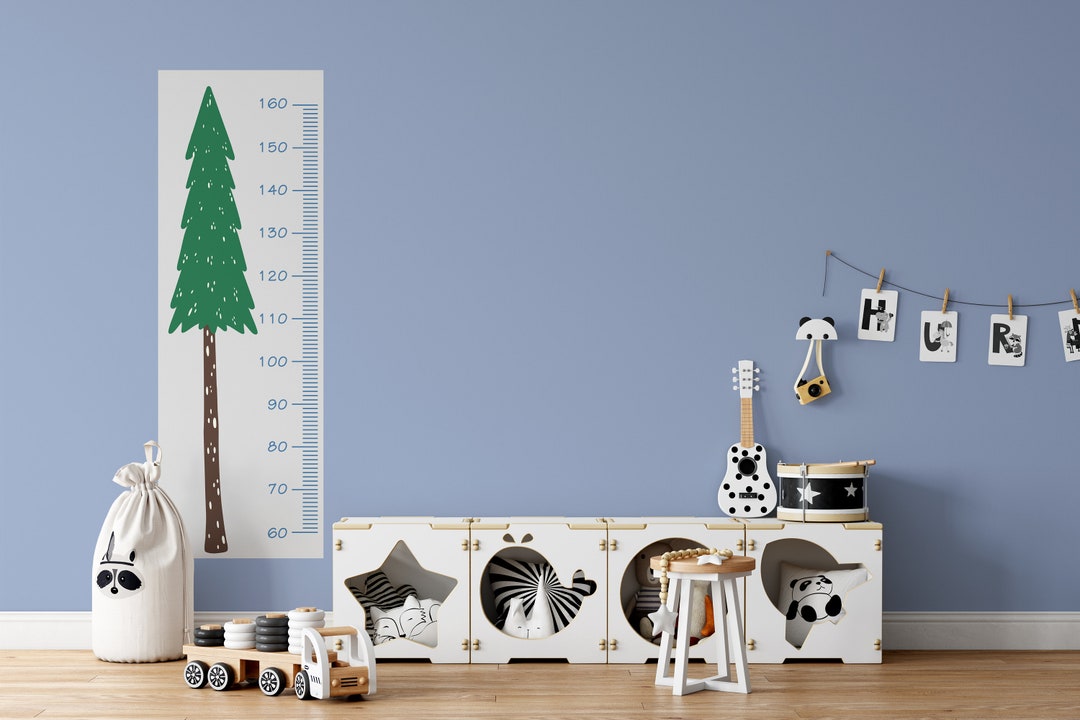 Kids Growth Chart Woodland Trees, Kids Height Chart Ruler, Growth Chart ...