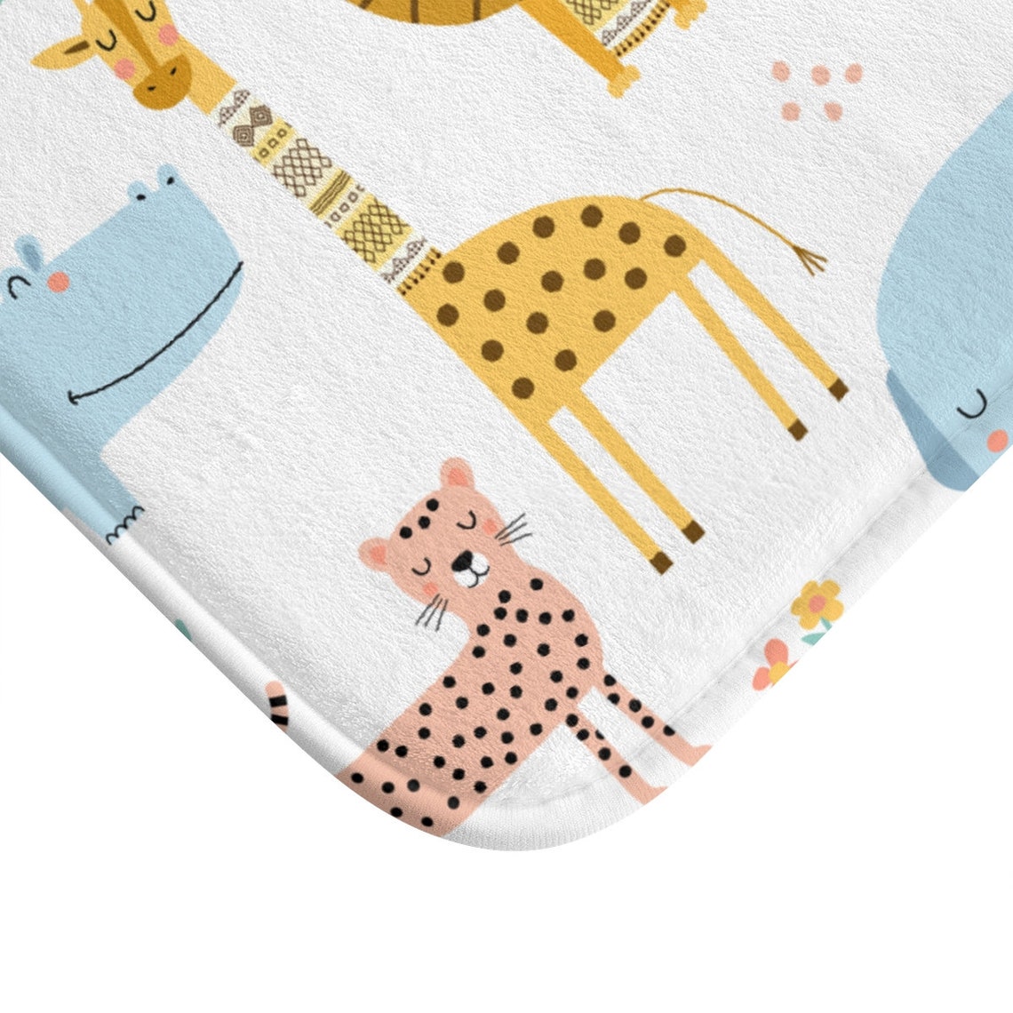 Kids Bath Mat Jungle Animals Jungle Animals Bath Mat Kids - Etsy