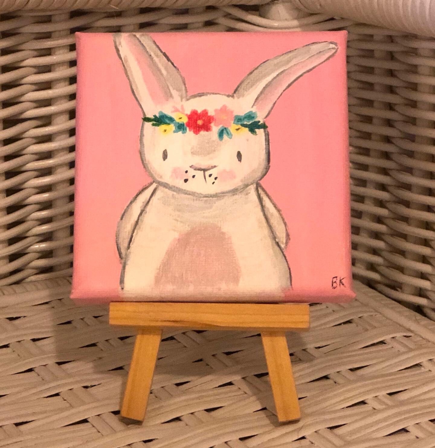 Bunny With Flower Crown - Etsy