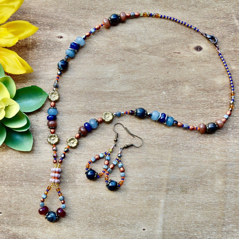 Beaded Jewelry Set - Etsy