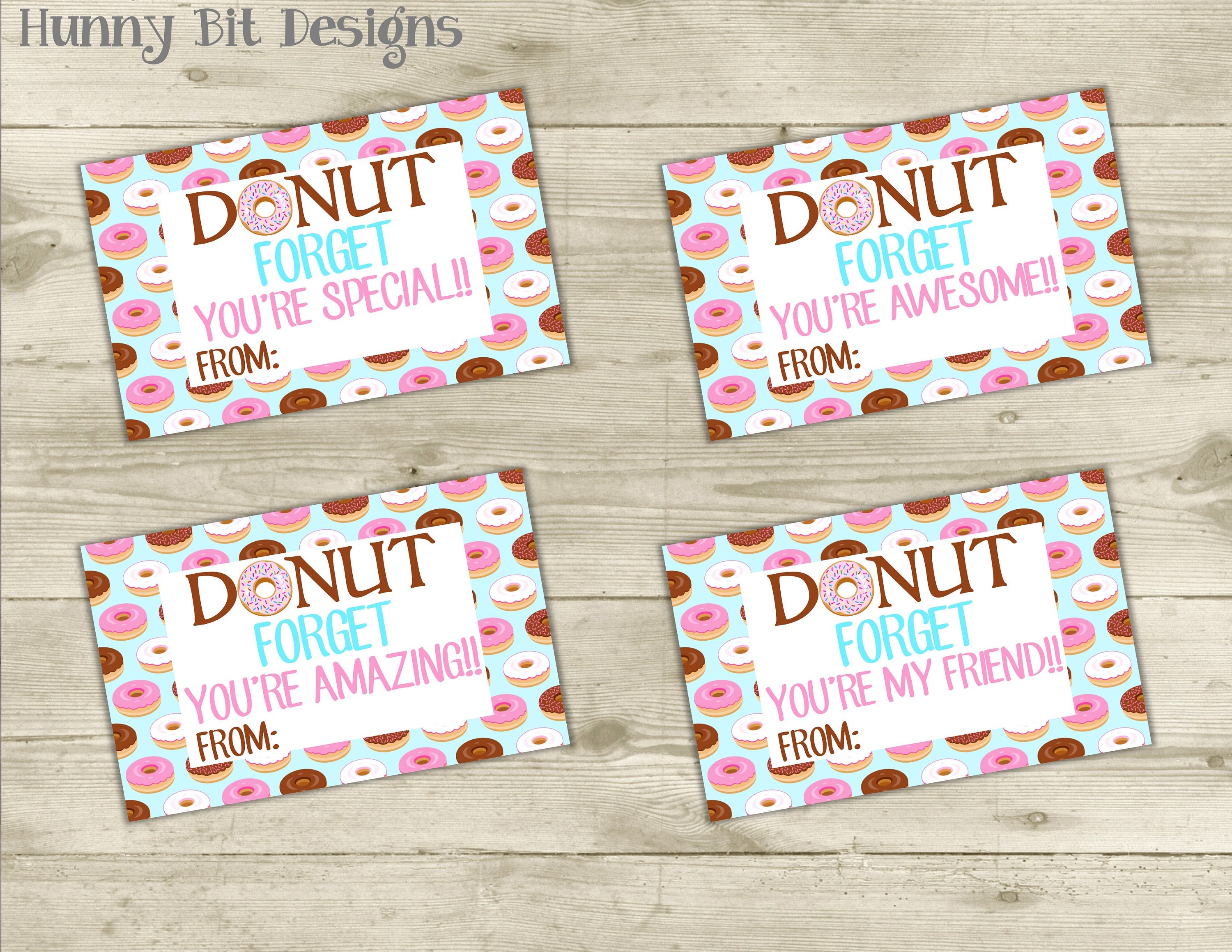 Valentines Day Donut Forget Tags Donut Birthday Tags - Etsy Singapore