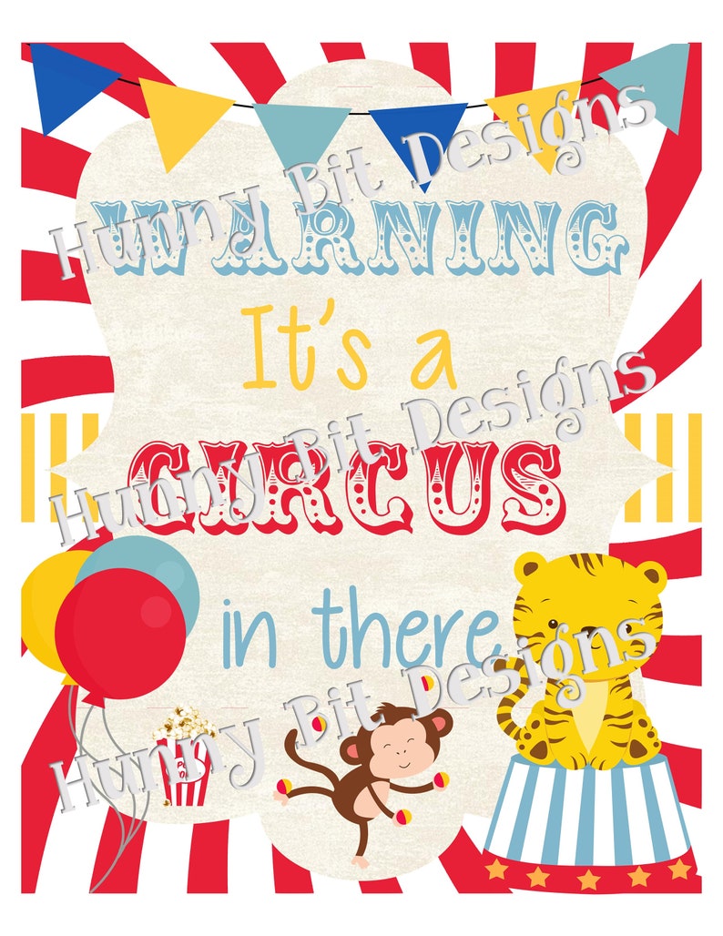 Circus Birthday Party Sign 8 X 10 Circus Party Circus - Etsy