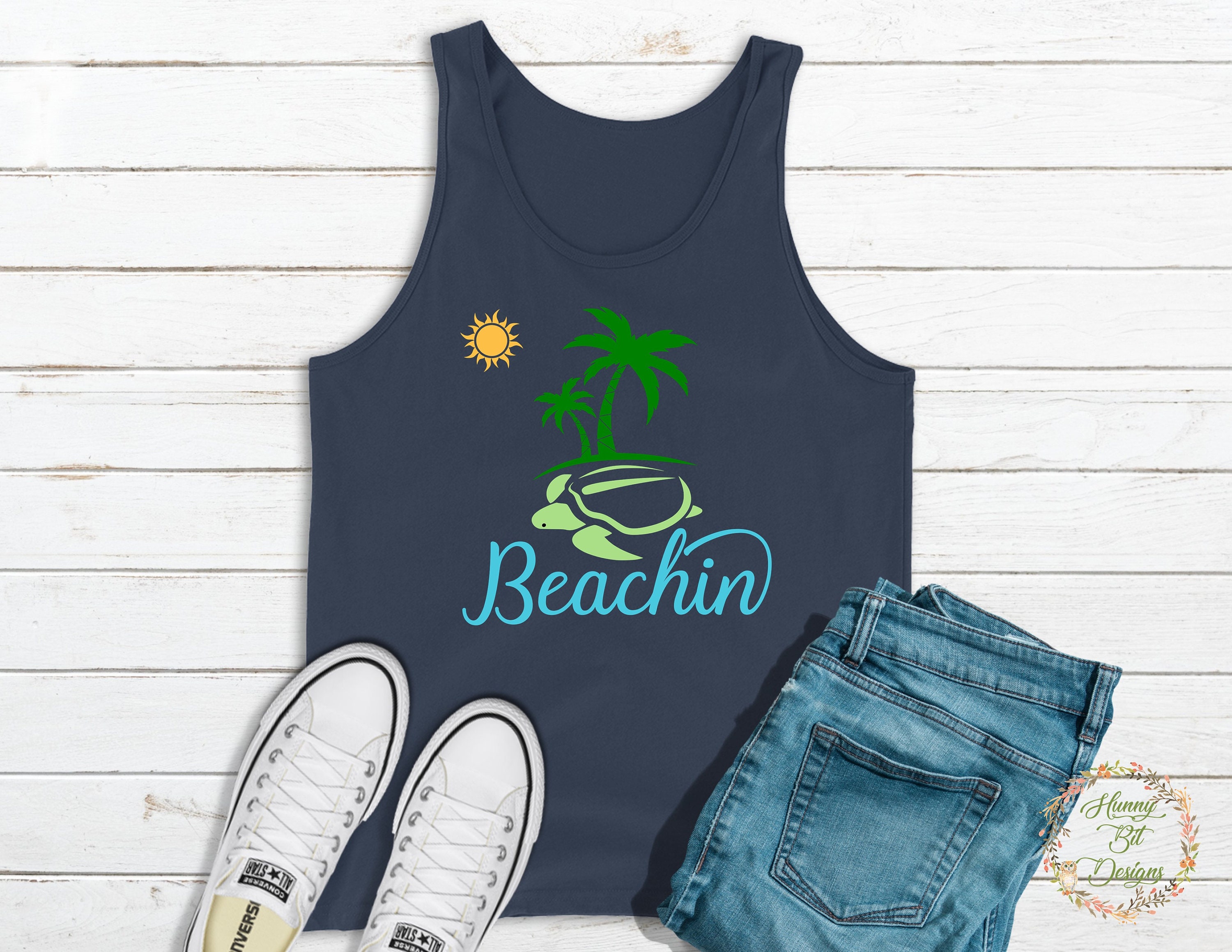 Beachin SVG Sea Turtle SVG Palm Tree SVG Beach Shirt | Etsy