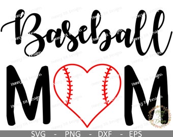 Baseball Mom Svg Baseball Cut File Svg Dxf Eps Png - Etsy