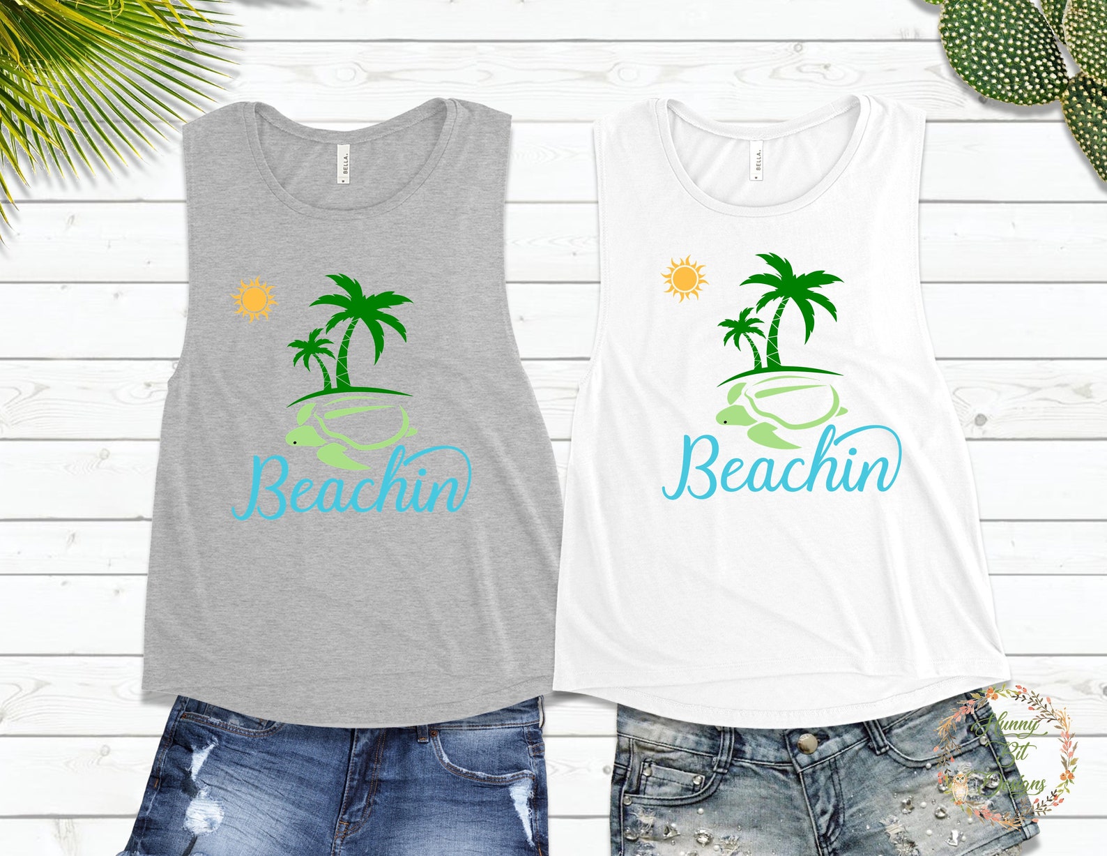 Beachin SVG Sea Turtle SVG Palm Tree SVG Beach Shirt | Etsy