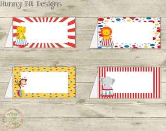 Printable DIY Vintage Circus Table Tent Food Labels Set of 8 - Etsy