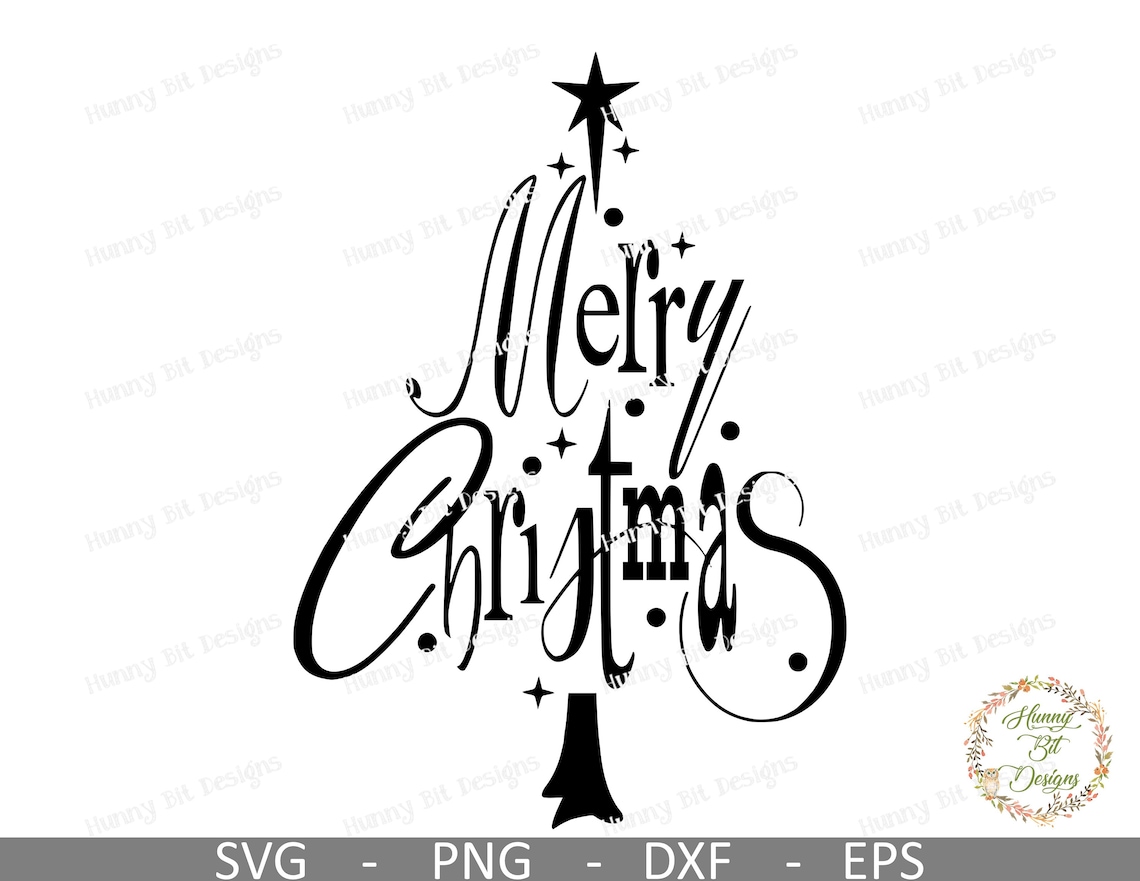 Merry Christmas Tree SVG Tree SVG Christmas Tree Christmas - Etsy