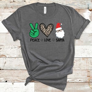 Peace Love Santa Sublimation Design Santa PNG Peace Love - Etsy