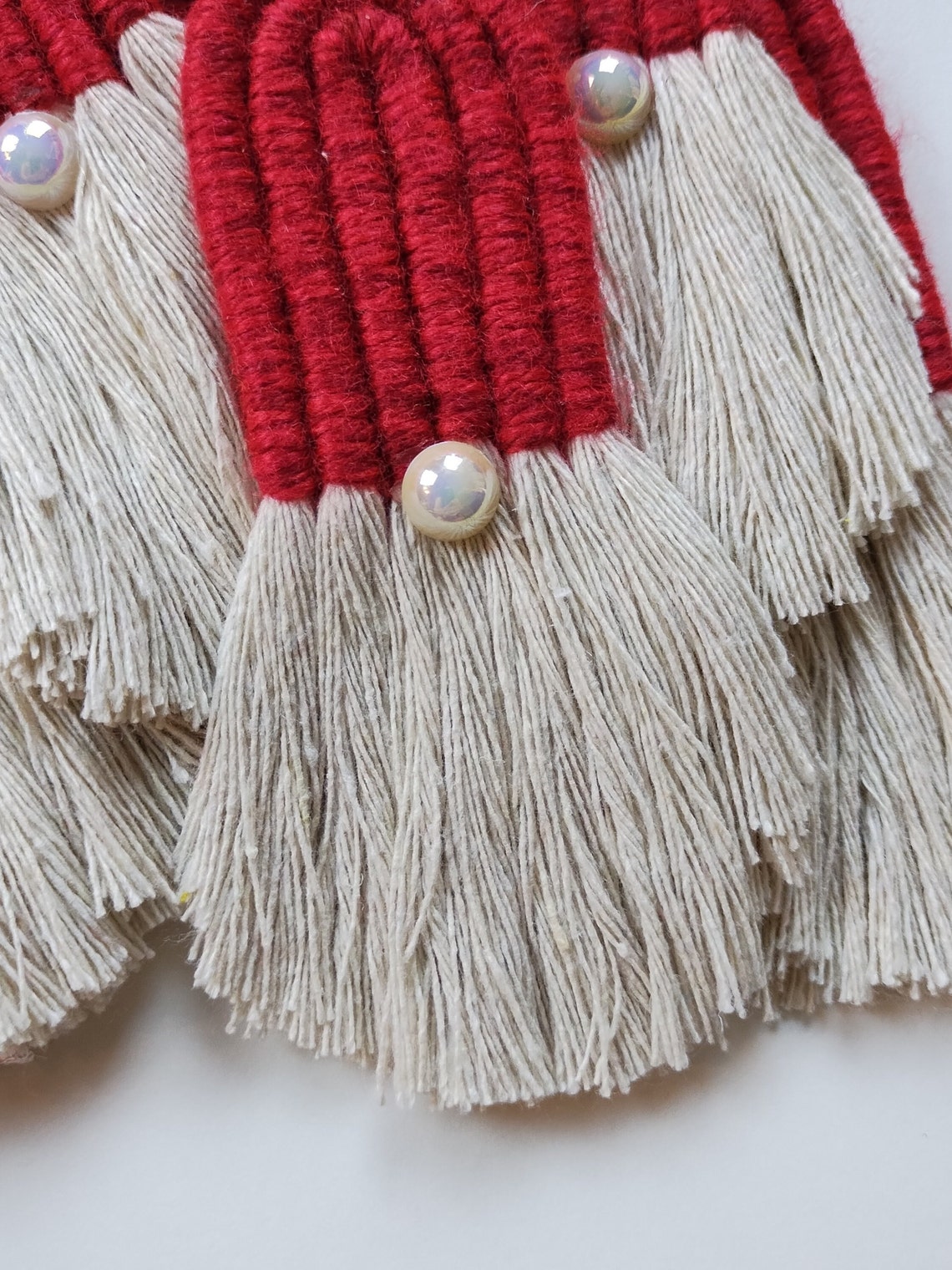 Macrame Santa Napkin Ring: Christmas Holiday Table Decor - Etsy