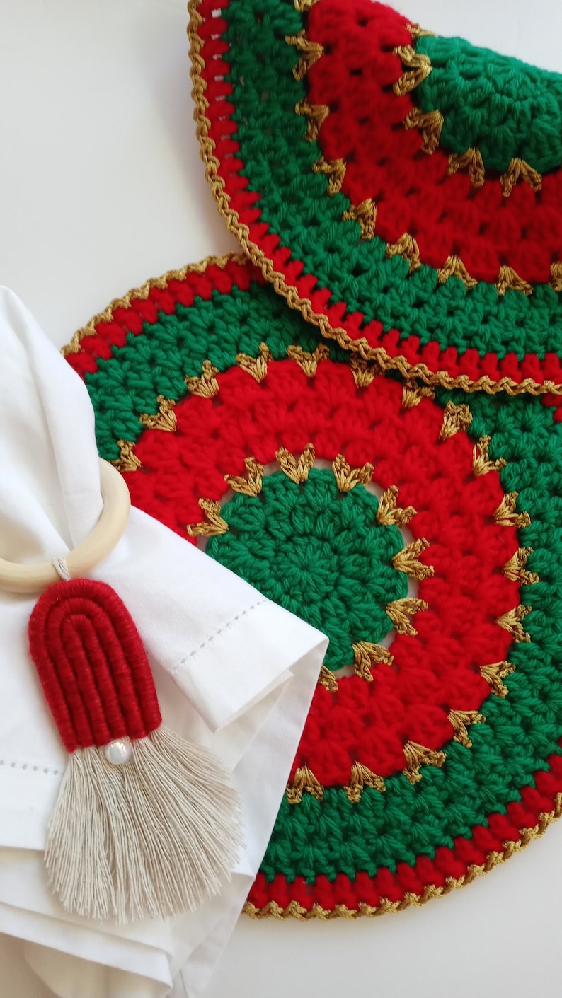 Crochet Doily Handmade Christmas Elegance Doily Festive - Etsy