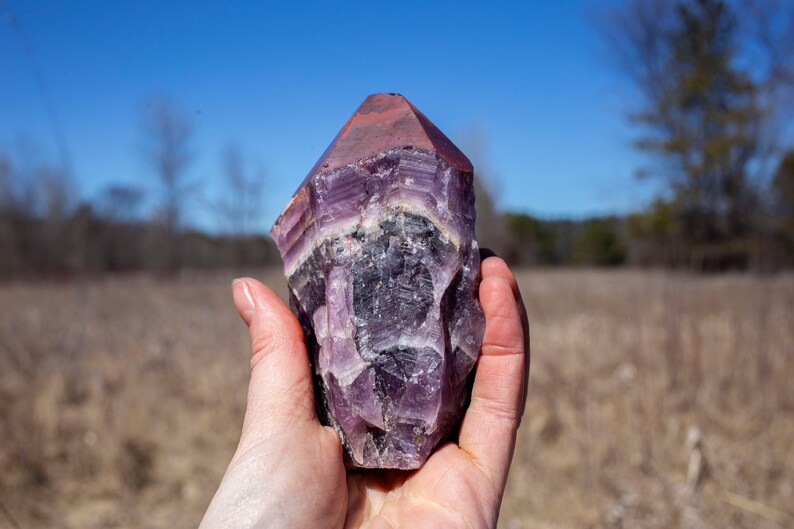 Auralite-23 Crystal (canadian Chevron Amethyst) : 496 Gram Deep Purple ...