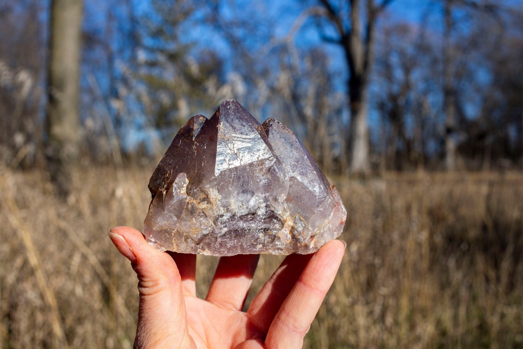 Auralite-23 Crystal (canadian Chevron Amethyst) : 328 Gram ~ Smoky Pink ...