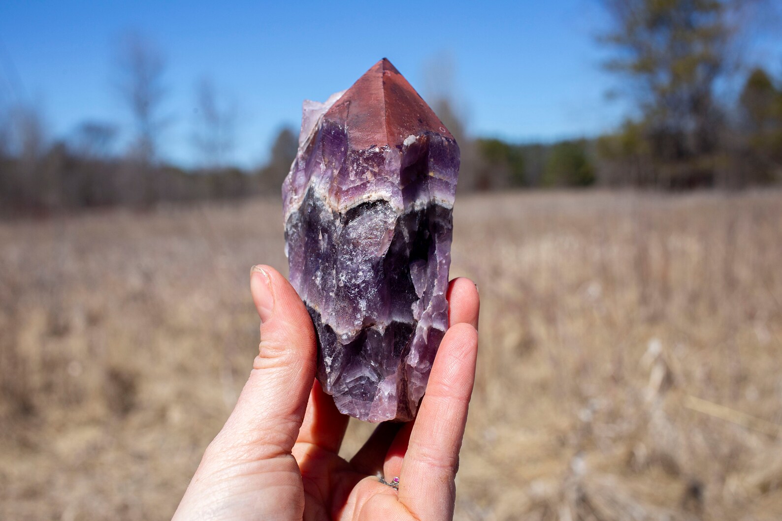 Auralite-23 Crystal (canadian Chevron Amethyst) : 496 Gram Deep Purple ...