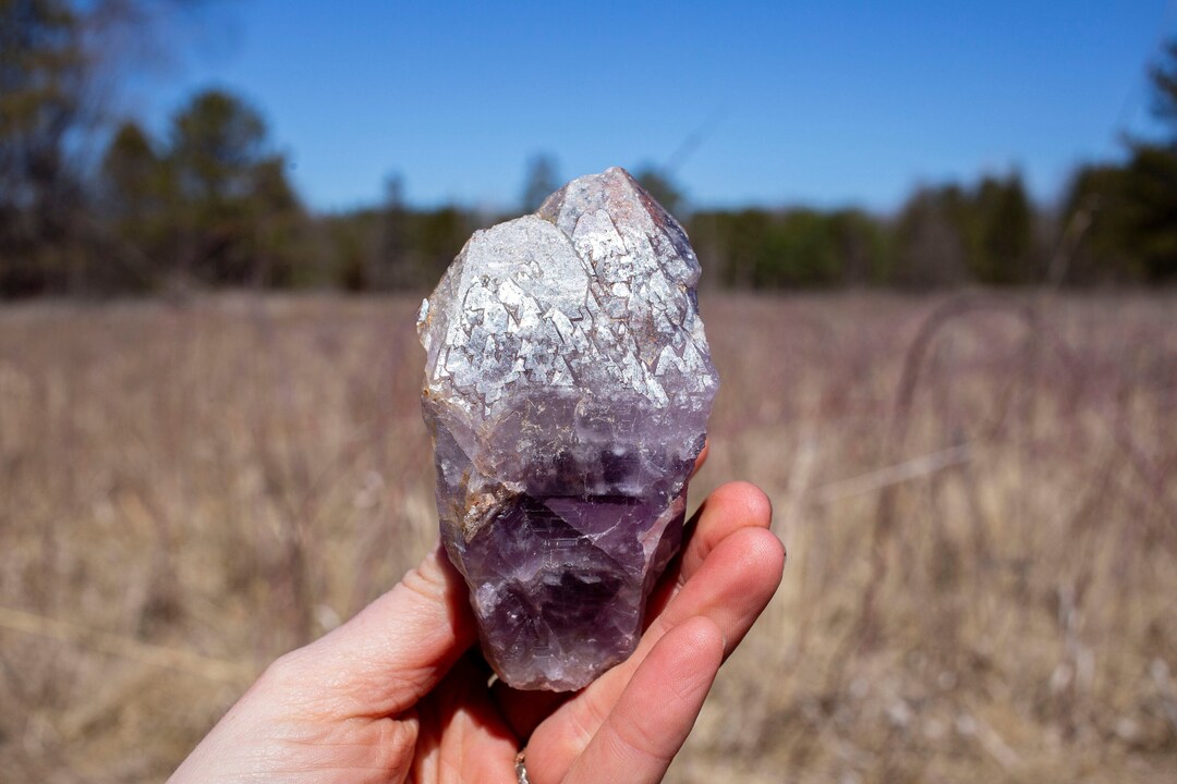 Auralite-23 Crystal (canadian Chevron Amethyst) : 254 Gram Clear Smoky ...