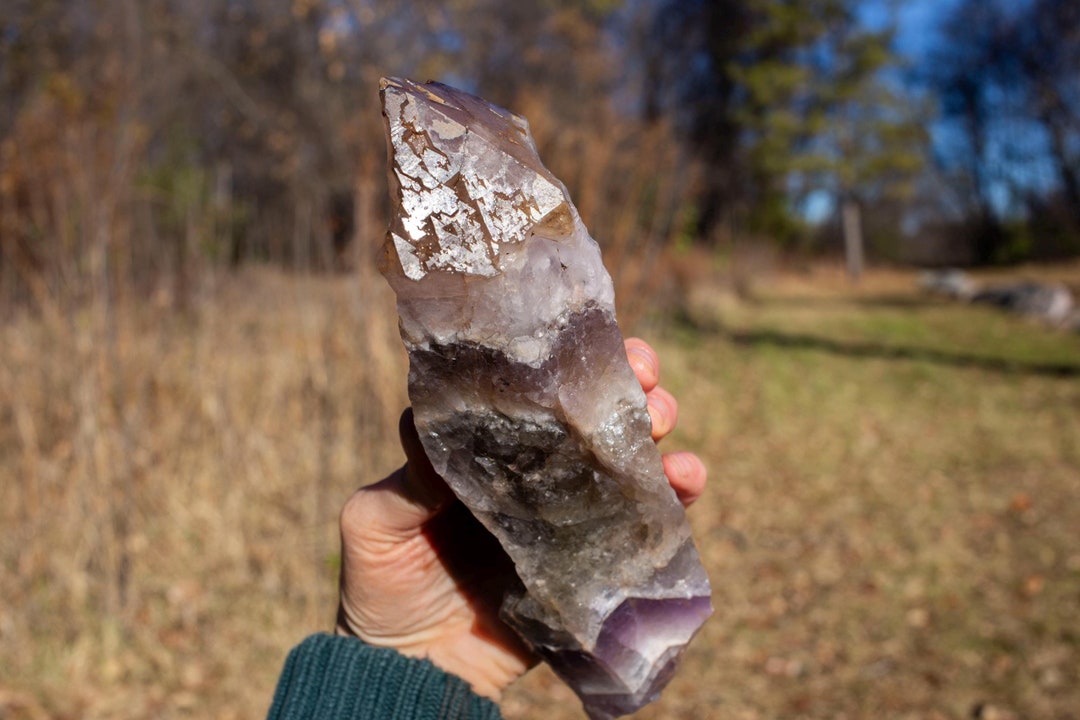 GIANT Emerald Auralite-23 Crystal (canadian Chevron Amethyst) : 1120 ...