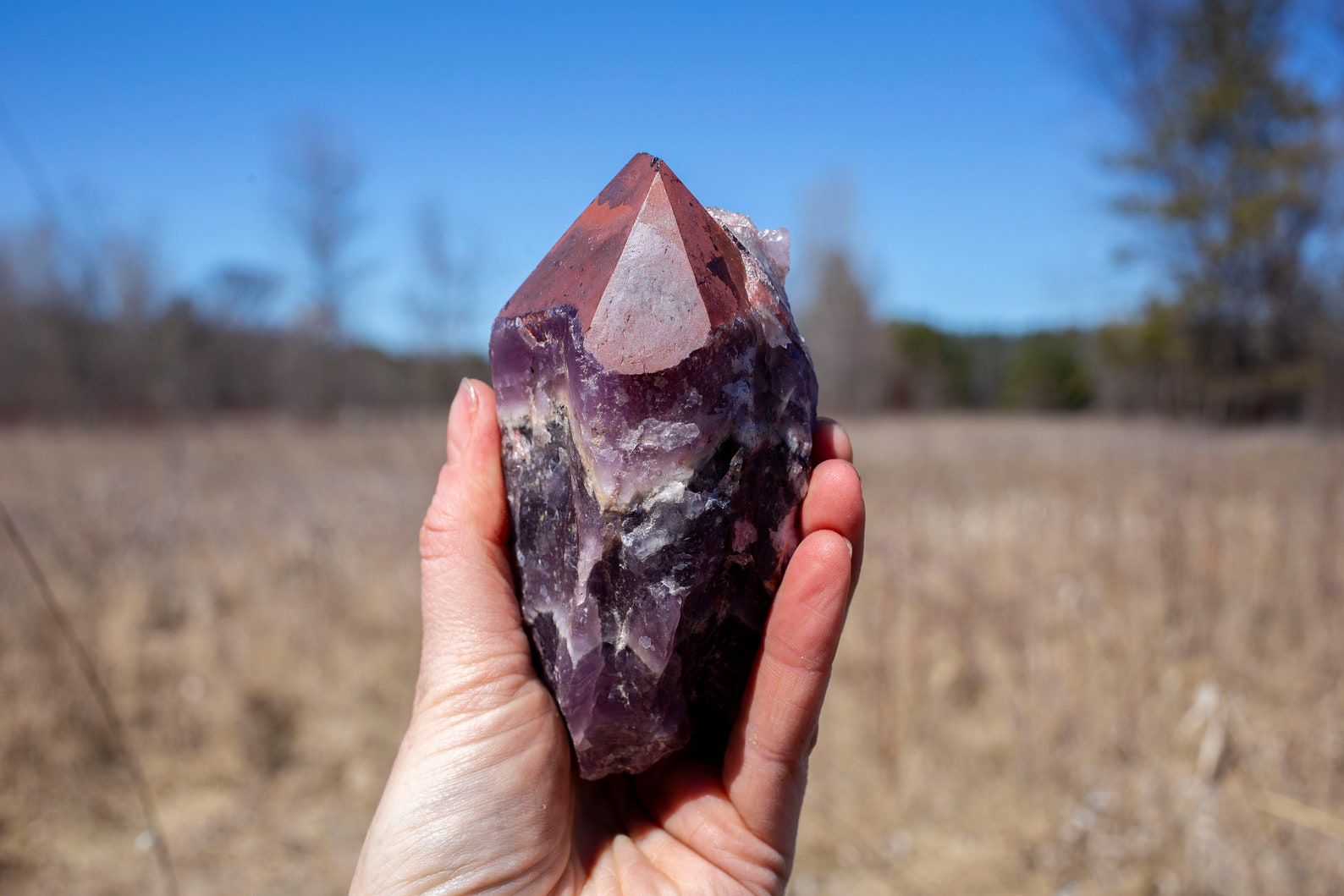 Auralite-23 Crystal (canadian Chevron Amethyst) : 496 Gram Deep Purple ...