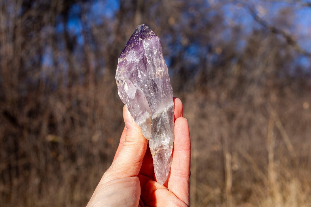 Emerald Auralite-23 Crystal canadian Chevron Amethyst : 178 Gram rare ...