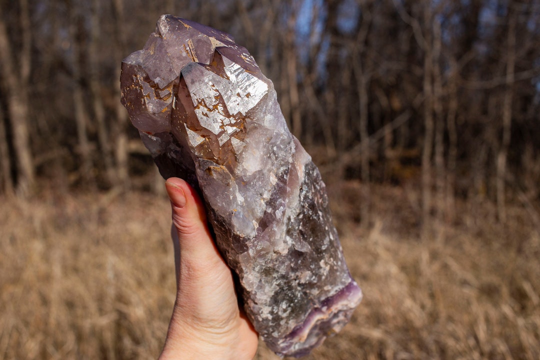 GIANT Emerald Auralite-23 Crystal (canadian Chevron Amethyst) : 2360 ...