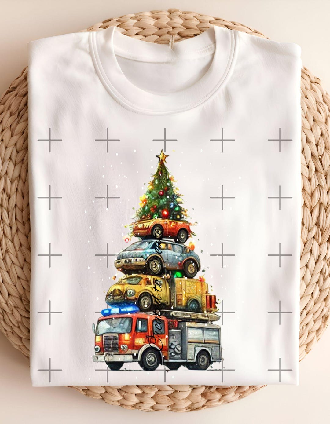 Fire Truck Christmas Tree Rescue Vehicle Emergency PNG - Etsy