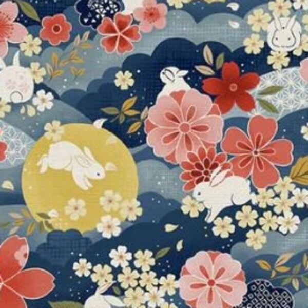 Rabbit in the Moon - Etsy