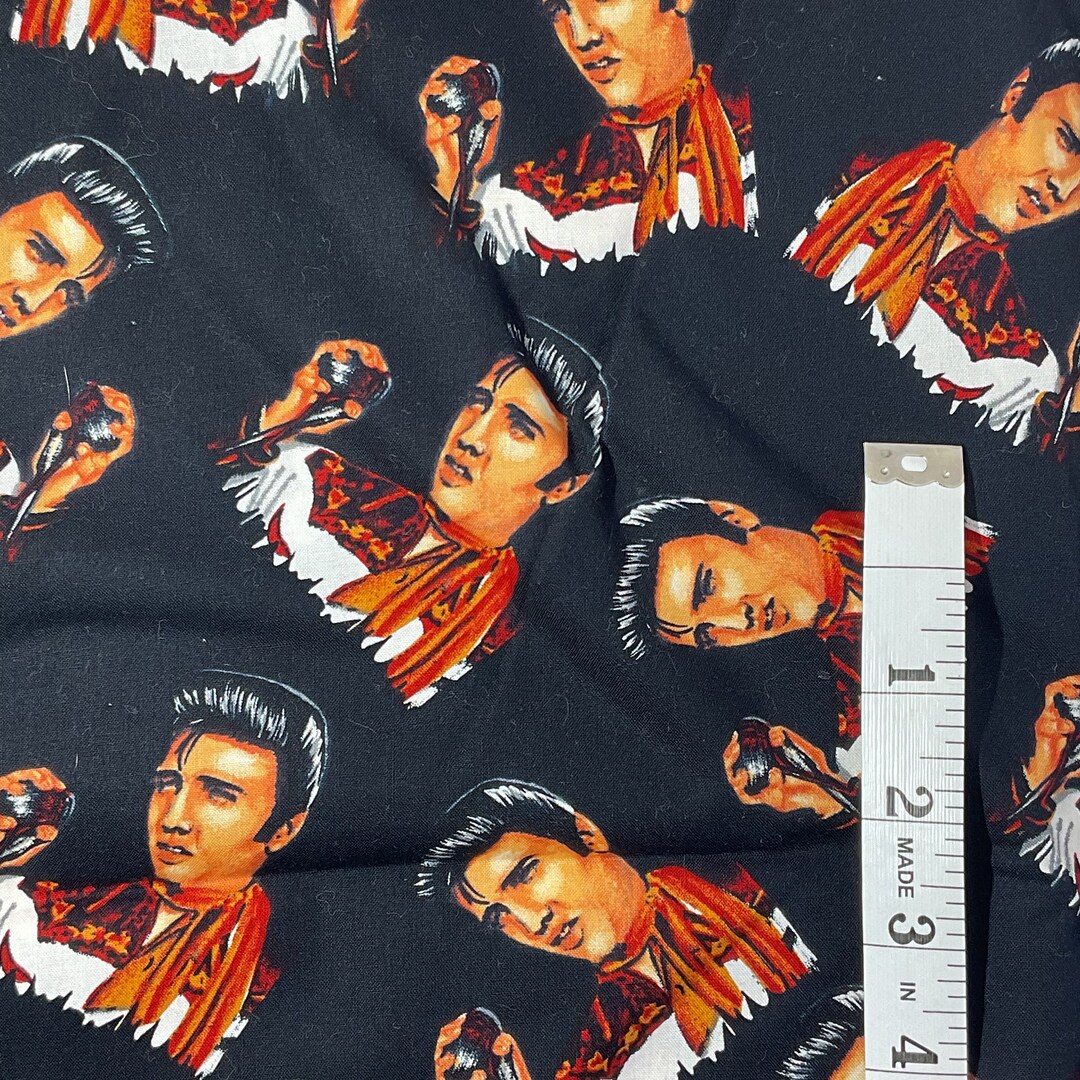 Elvis Fabric 1990's Vintage 100% Cotton Shamash and Sons Craft, Sew ...