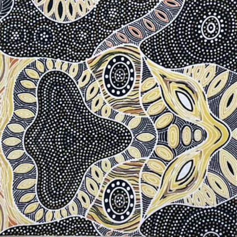 M & S Textiles Australia - Aboriginal Designs - 5" Charm Pack Yellow ...